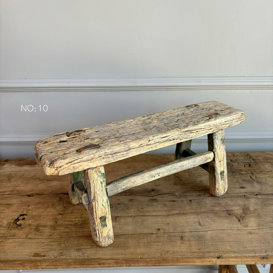 Antique rustic wood foot stool mini stool – Home Barn