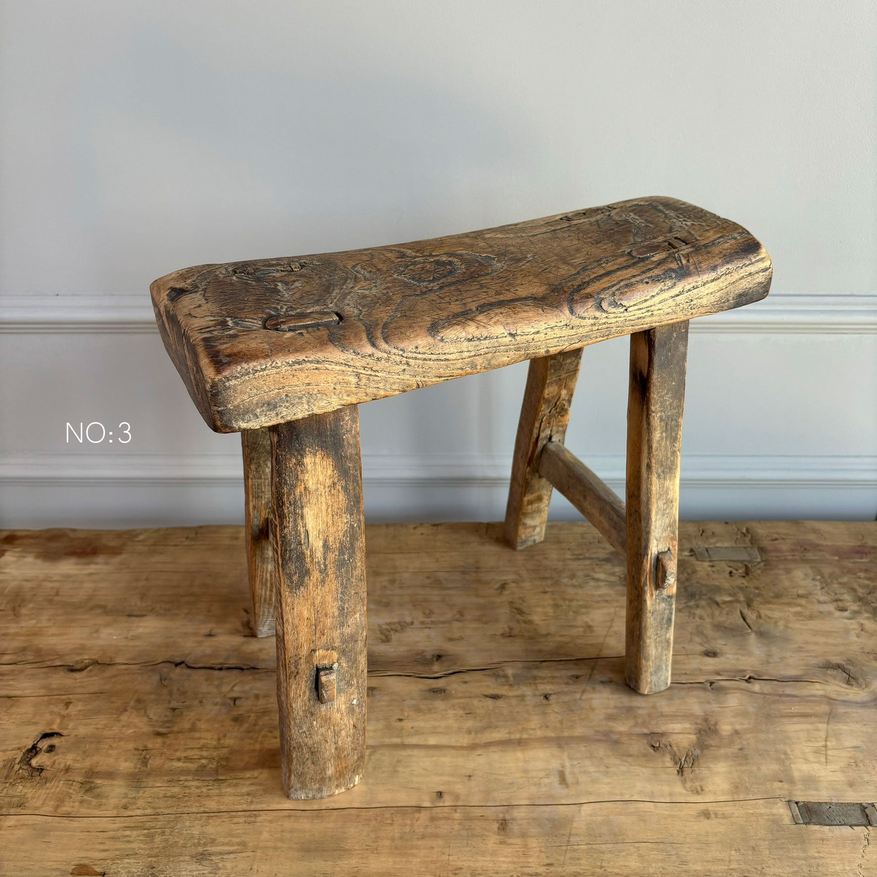 Antique rustic wood foot stool mini stool – Home Barn