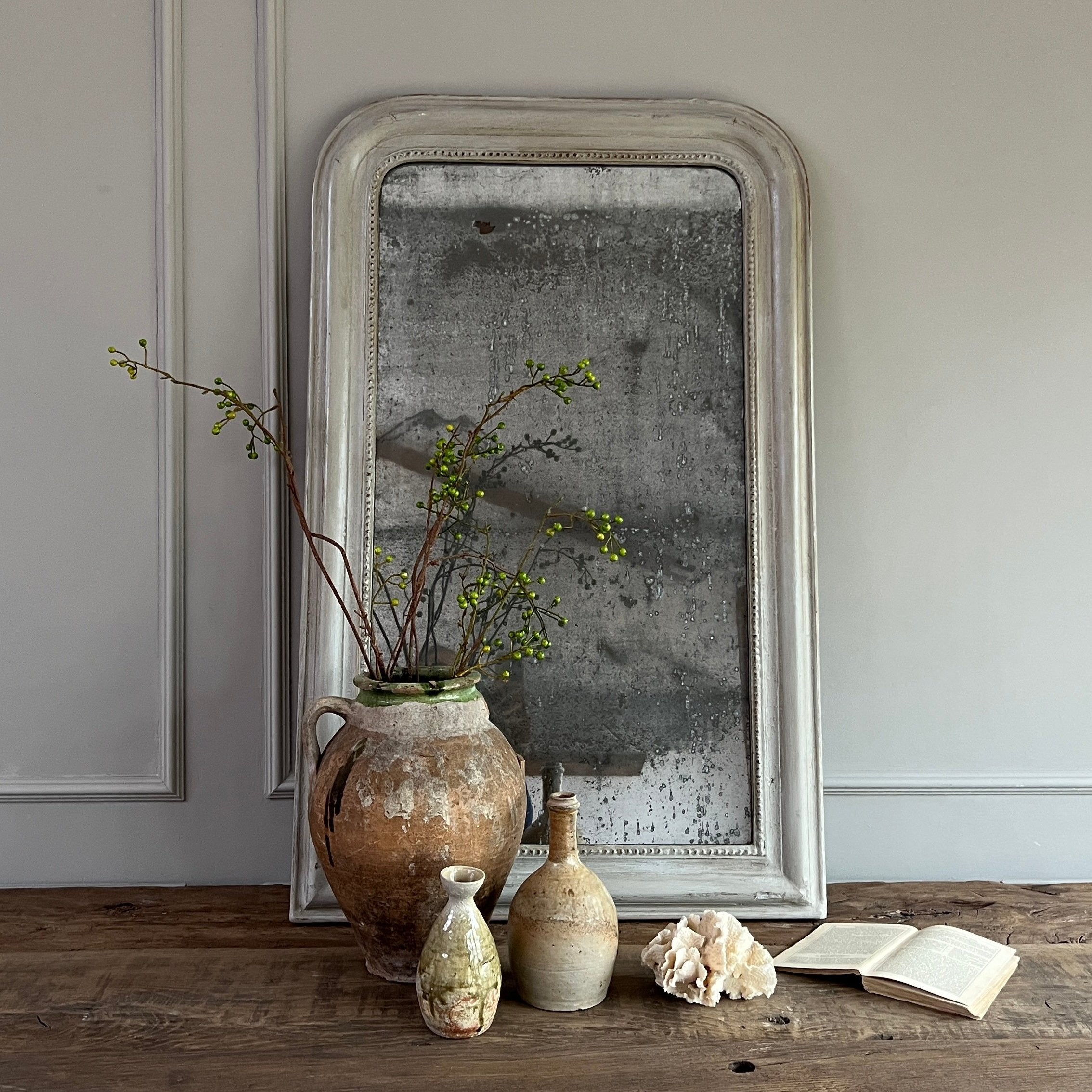 Antique French Foxed Mirror | Goring – Home Barn