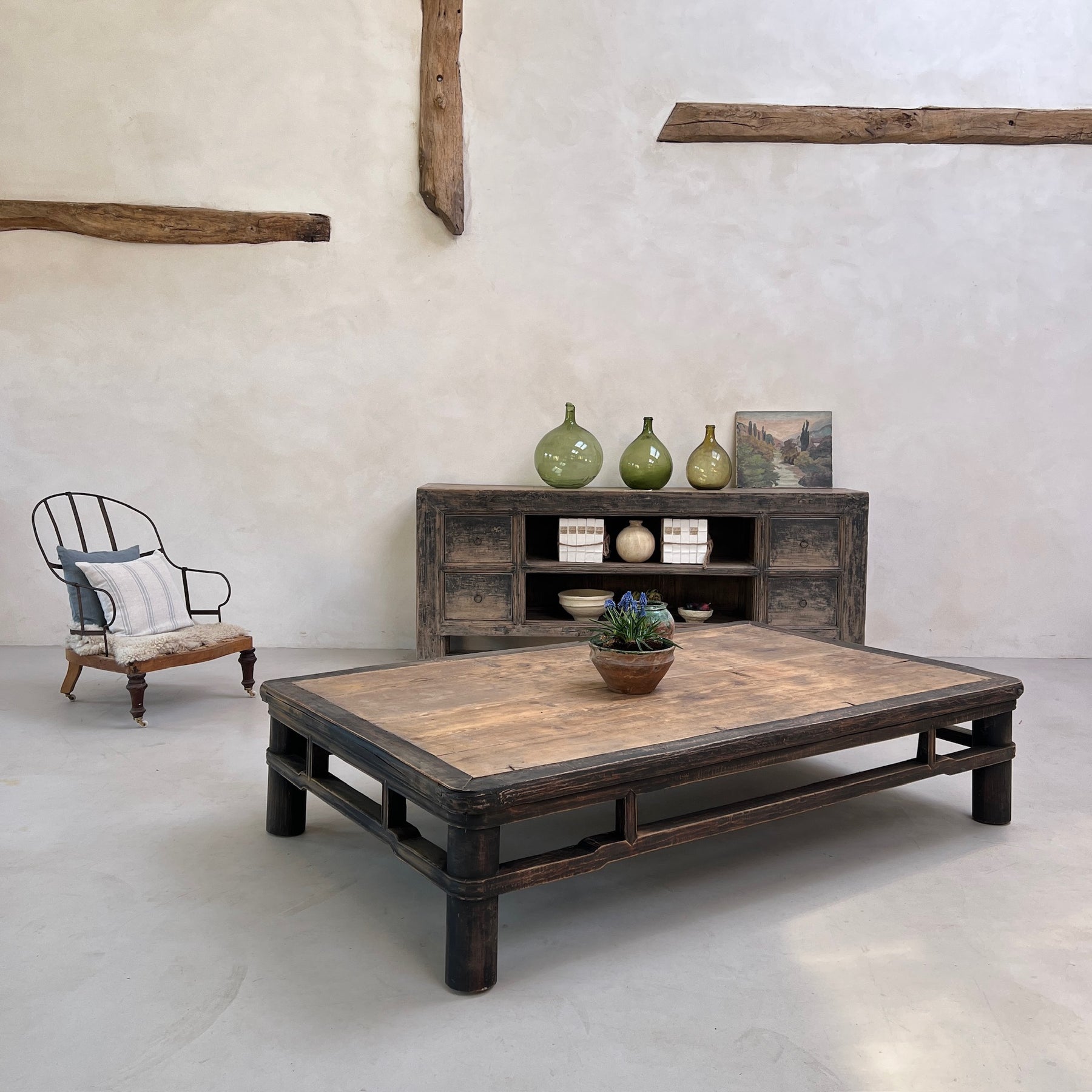 Antique extra large coffee table | Blake – Home Barn