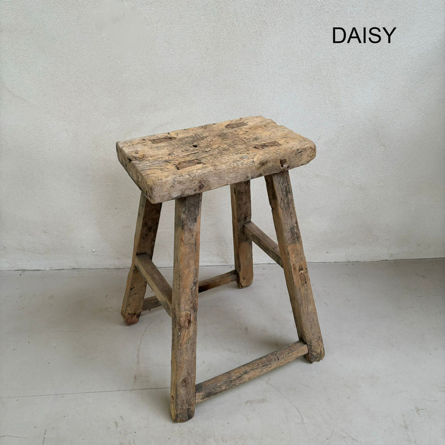 Rustic Wood Antique Stool (select from photo) – Home Barn