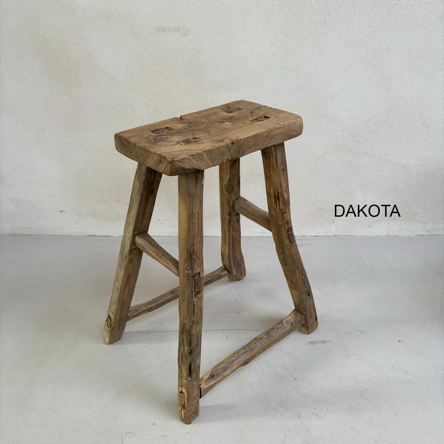 Rustic Wood Antique Stool (select from photo) – Home Barn