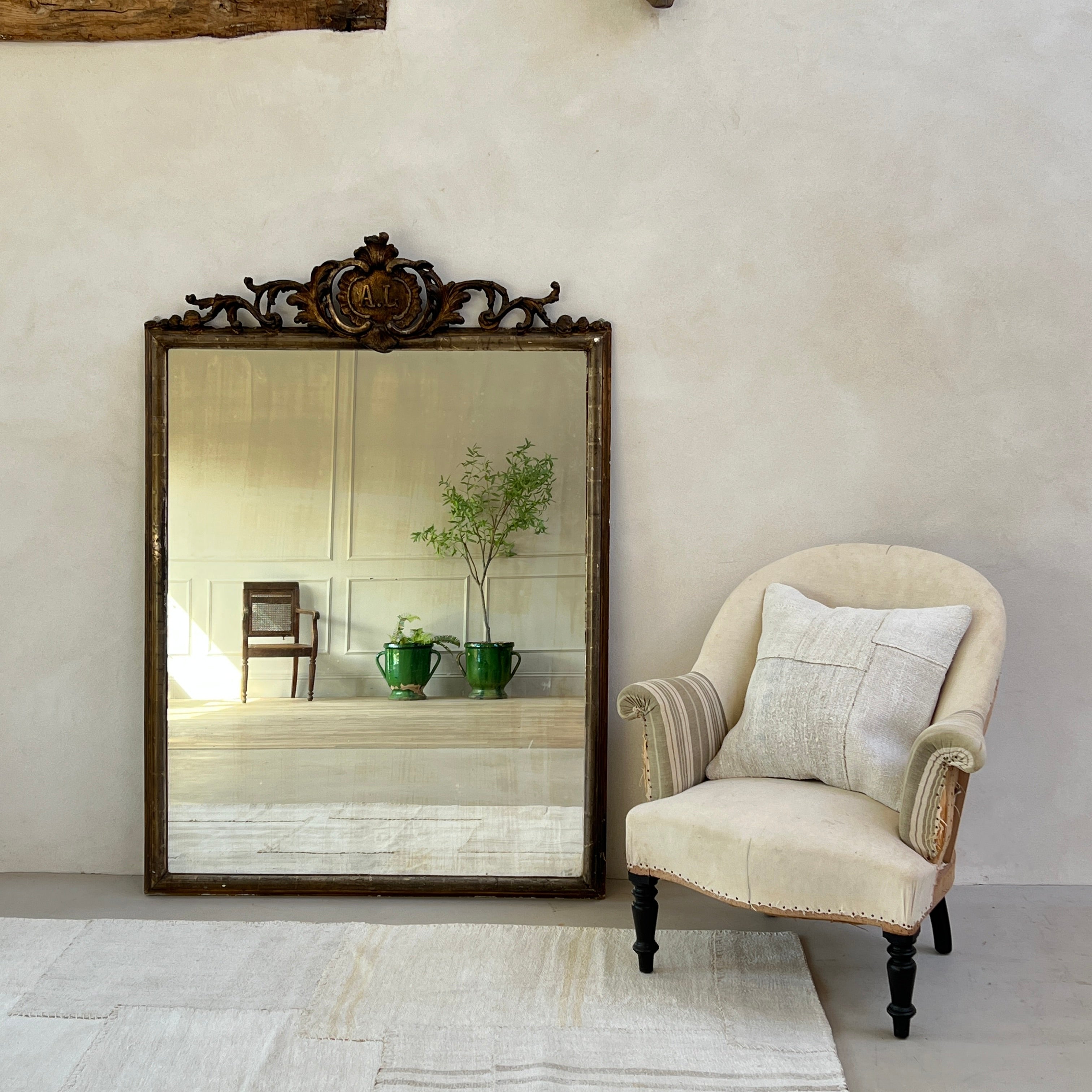 Extra Large Antique French Mirror Elizabeth – Home Barn