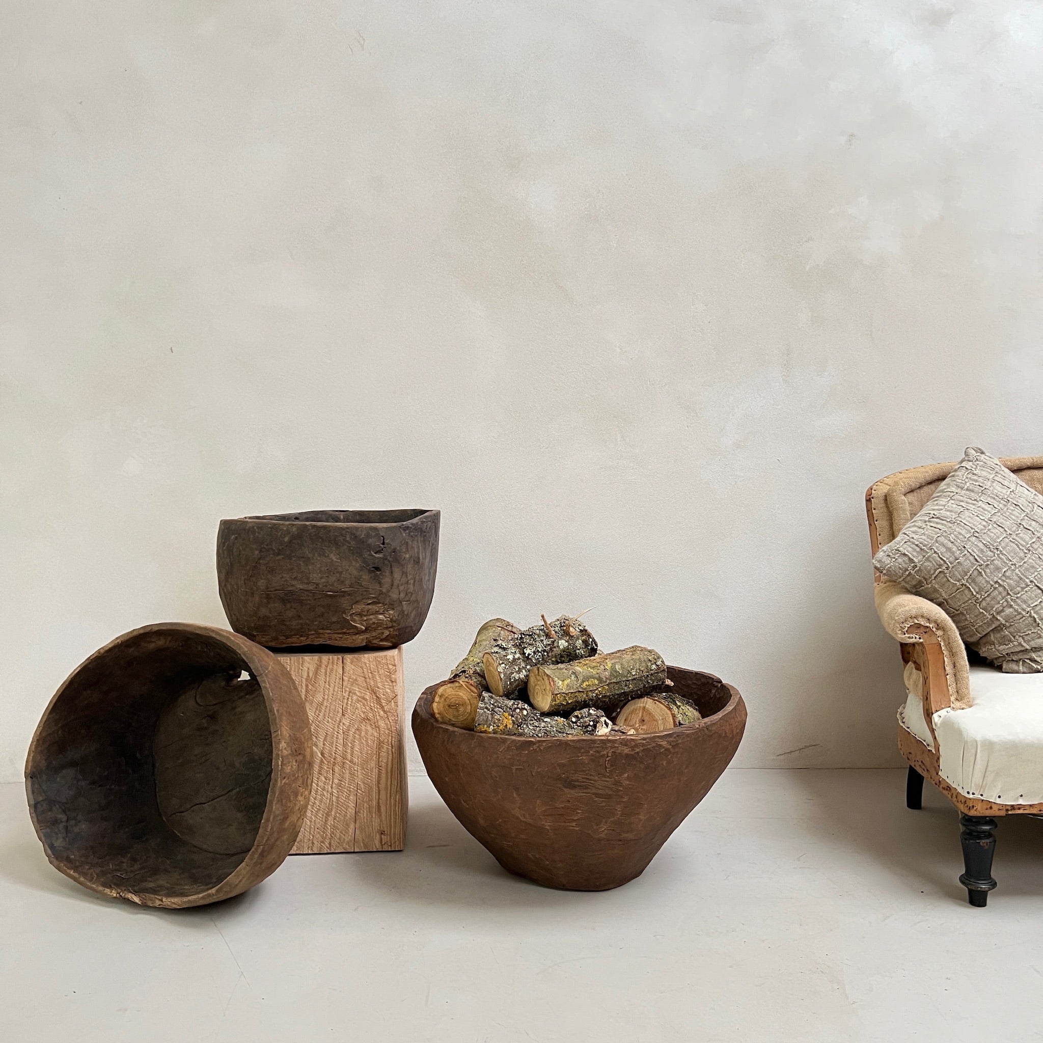 Extra Large Antique Wooden Root Bowl – Home Barn