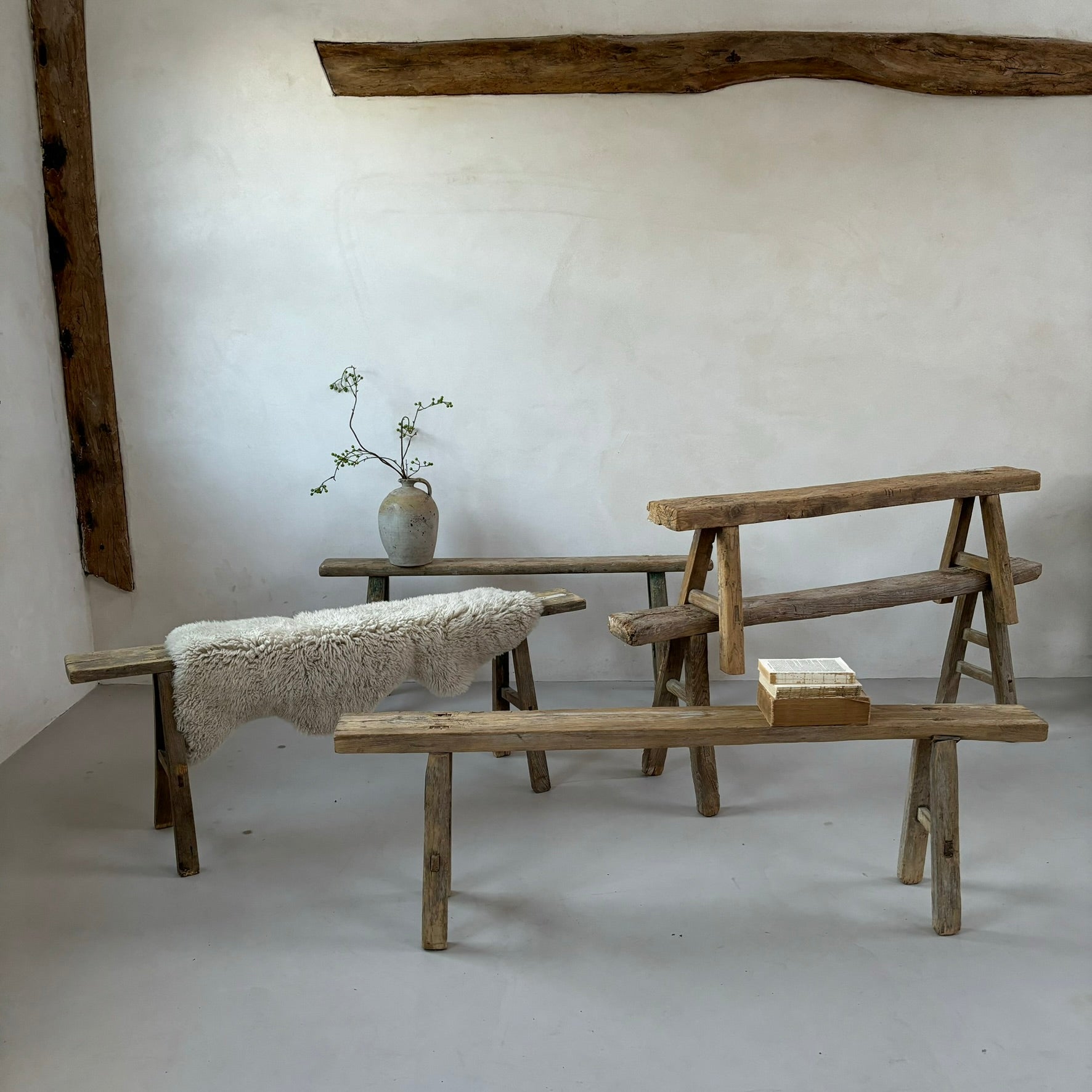 Extra Long Rustic Antique Bench | 122 to 150cm long – Home Barn