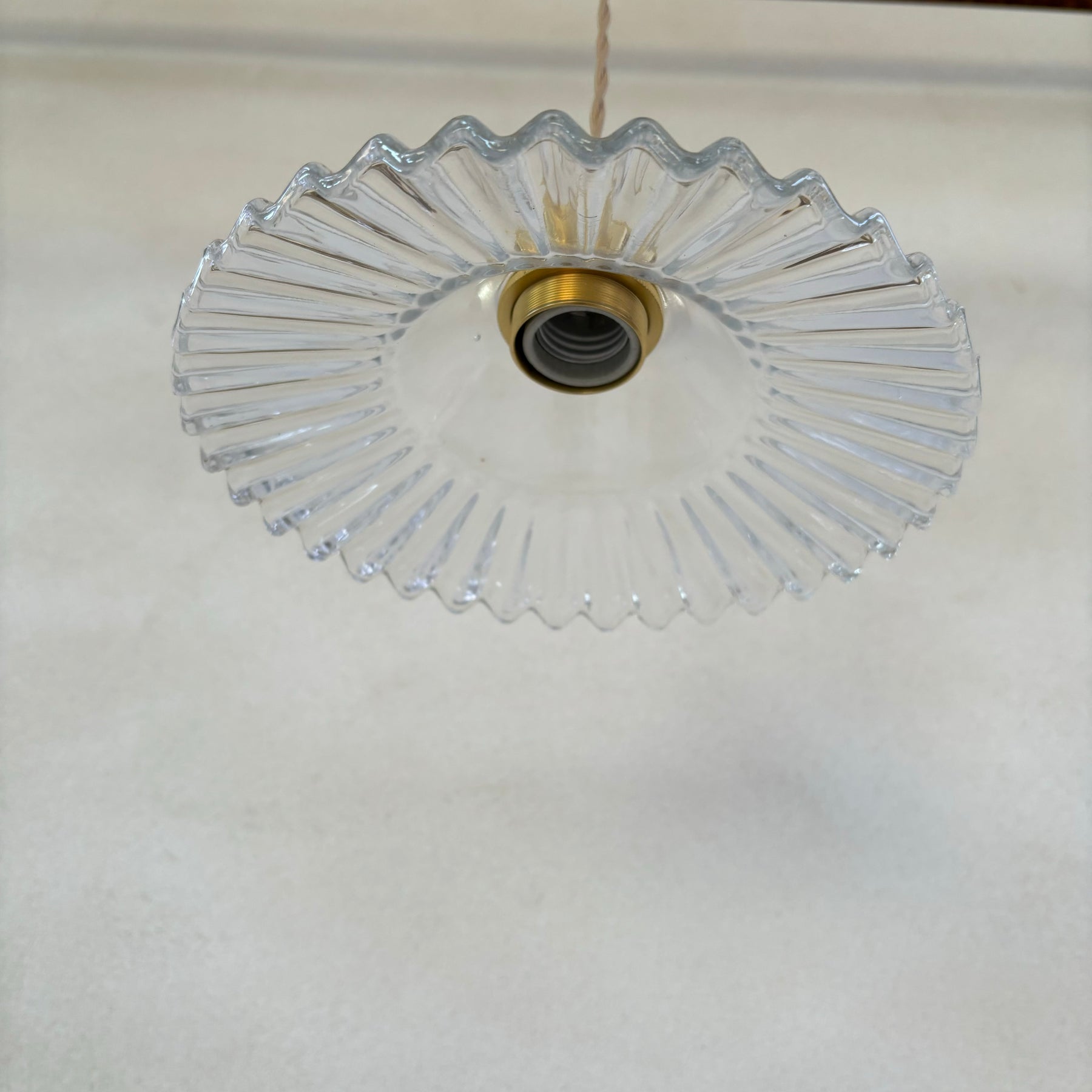 Glass Fluted Pendant Light – Home Barn