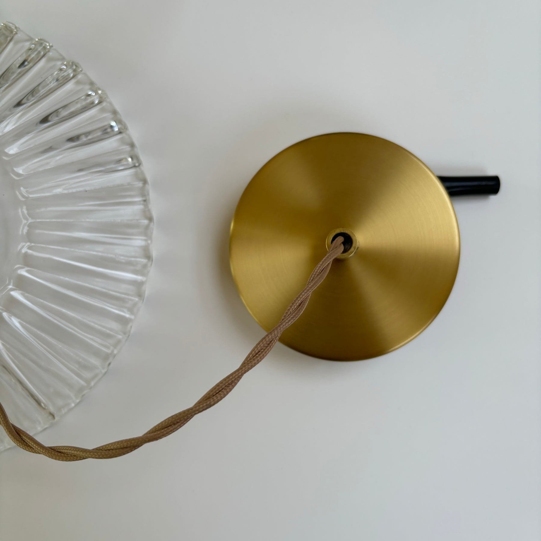 Glass Fluted Pendant Light – Home Barn