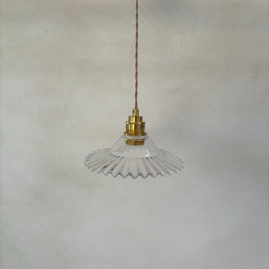 Glass Fluted Pendant Light – Home Barn