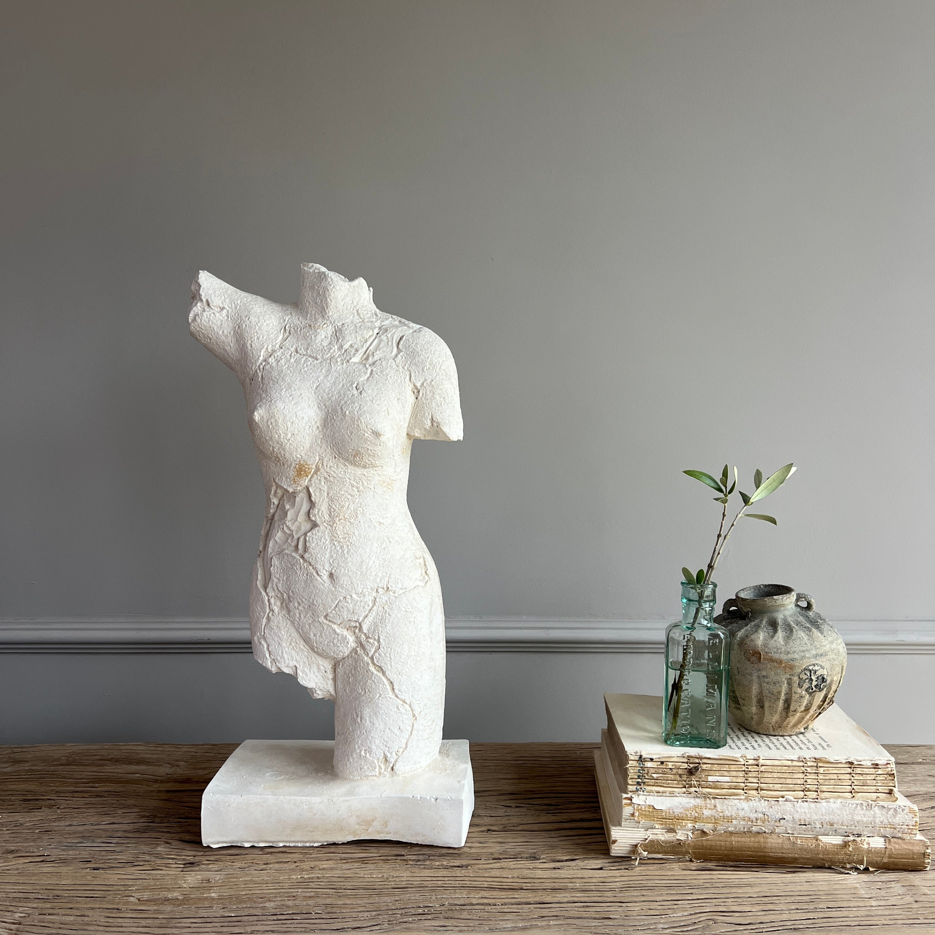 Handmade Plaster Female Torso – Home Barn