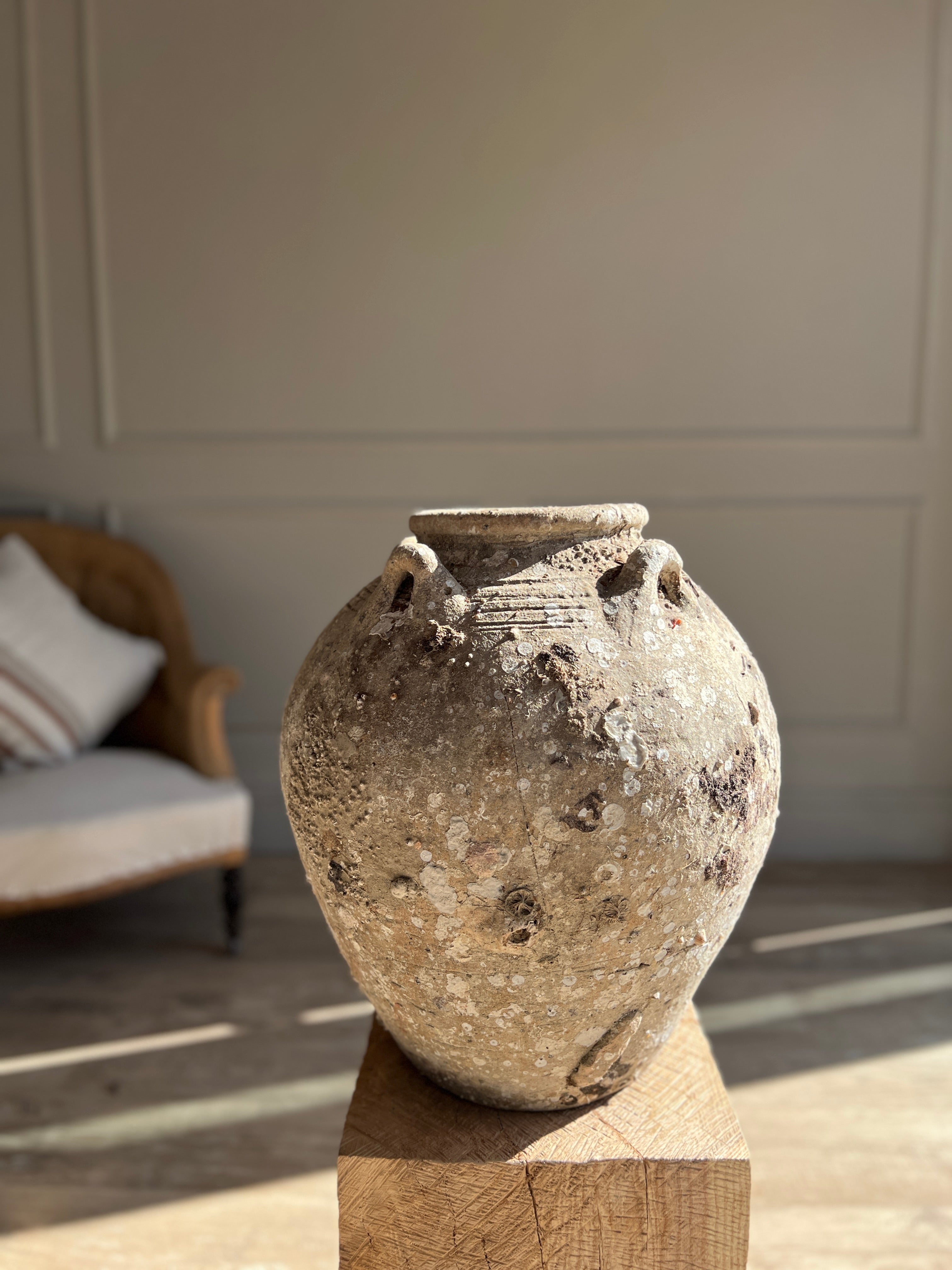 Antique Shipwreck Storage Jar | Singburi 87202 – Home Barn
