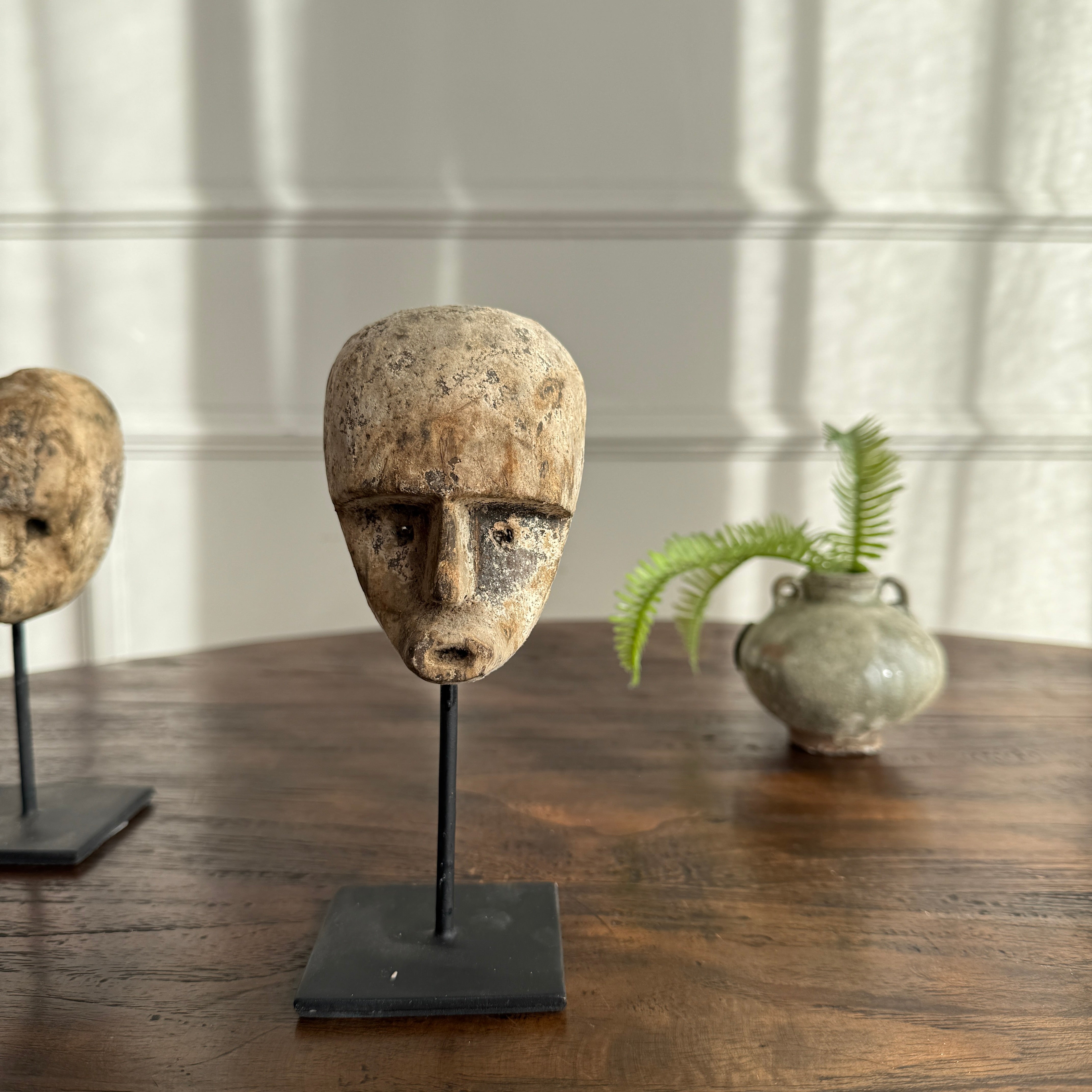 Primitive wooden face sculpture | Father – Home Barn