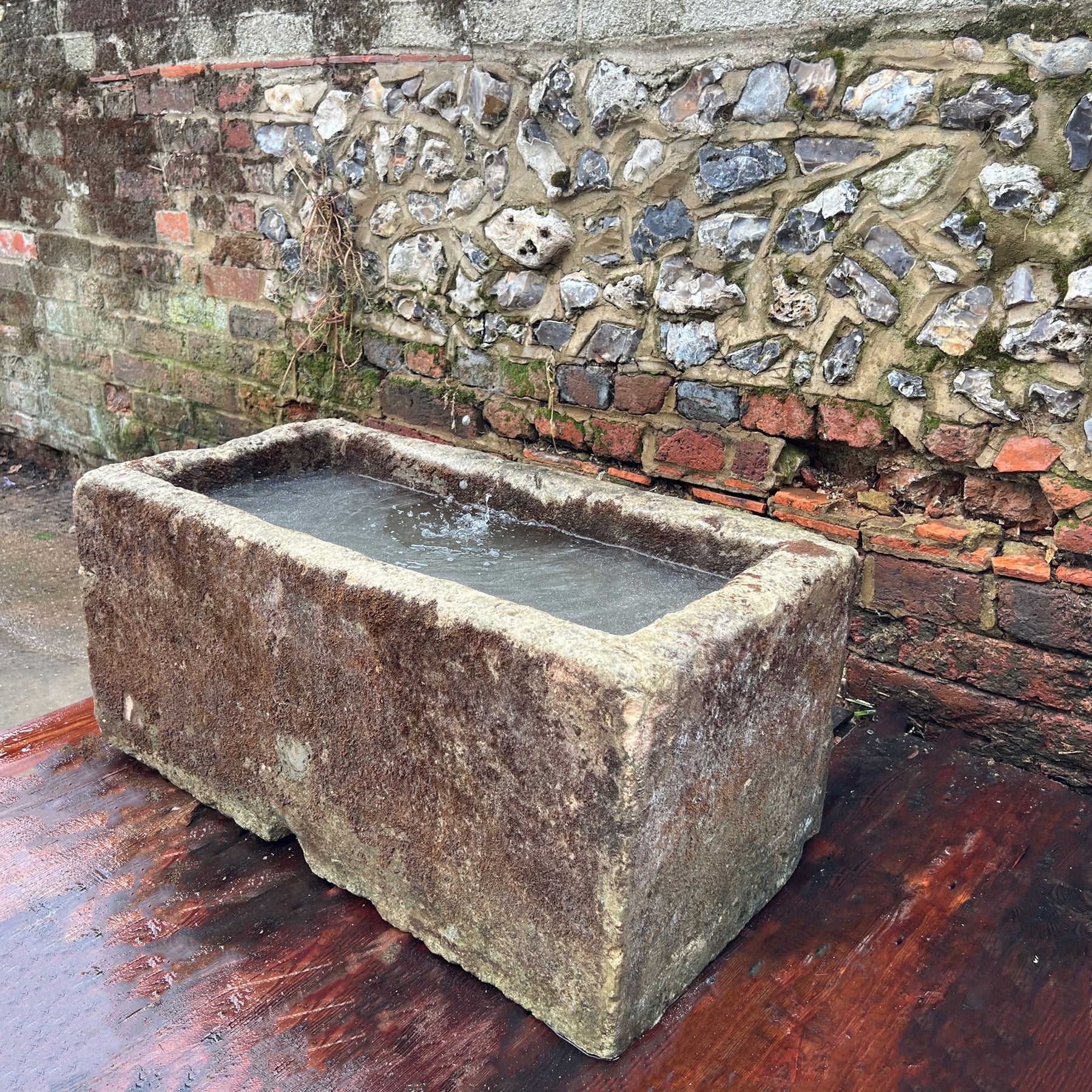 Antique Stone Trough Rectangular Large – Home Barn
