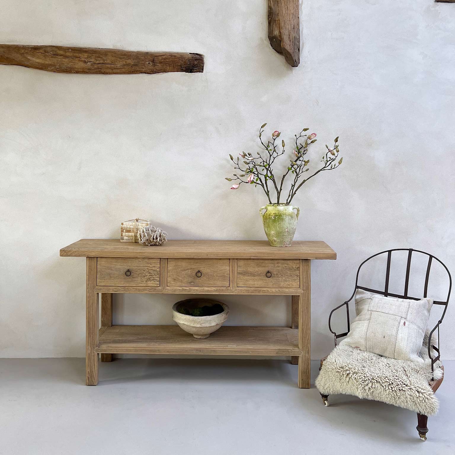 Reclaimed Elm Console Table Lodsworth – Home Barn