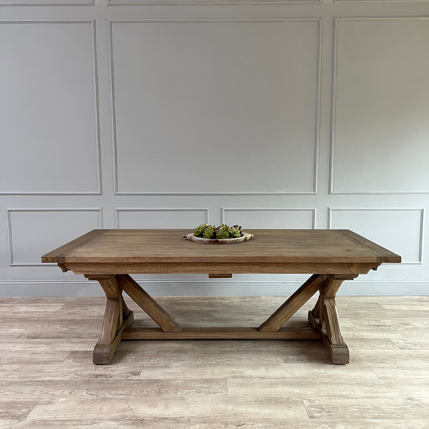Reclaimed Oak Extending Dining Table – Home Barn