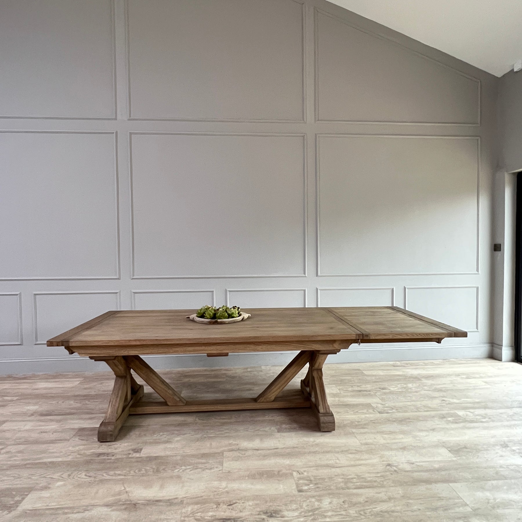 Reclaimed Oak Extending Dining Table – Home Barn