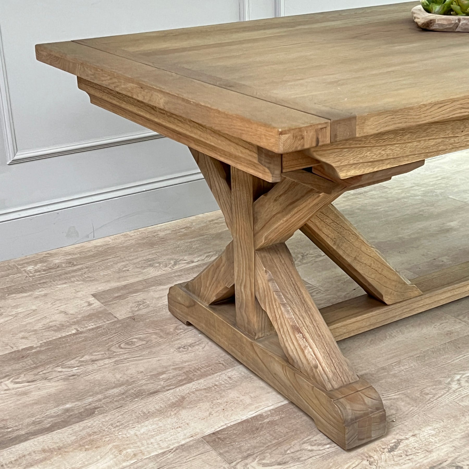 Reclaimed Oak Extending Dining Table – Home Barn