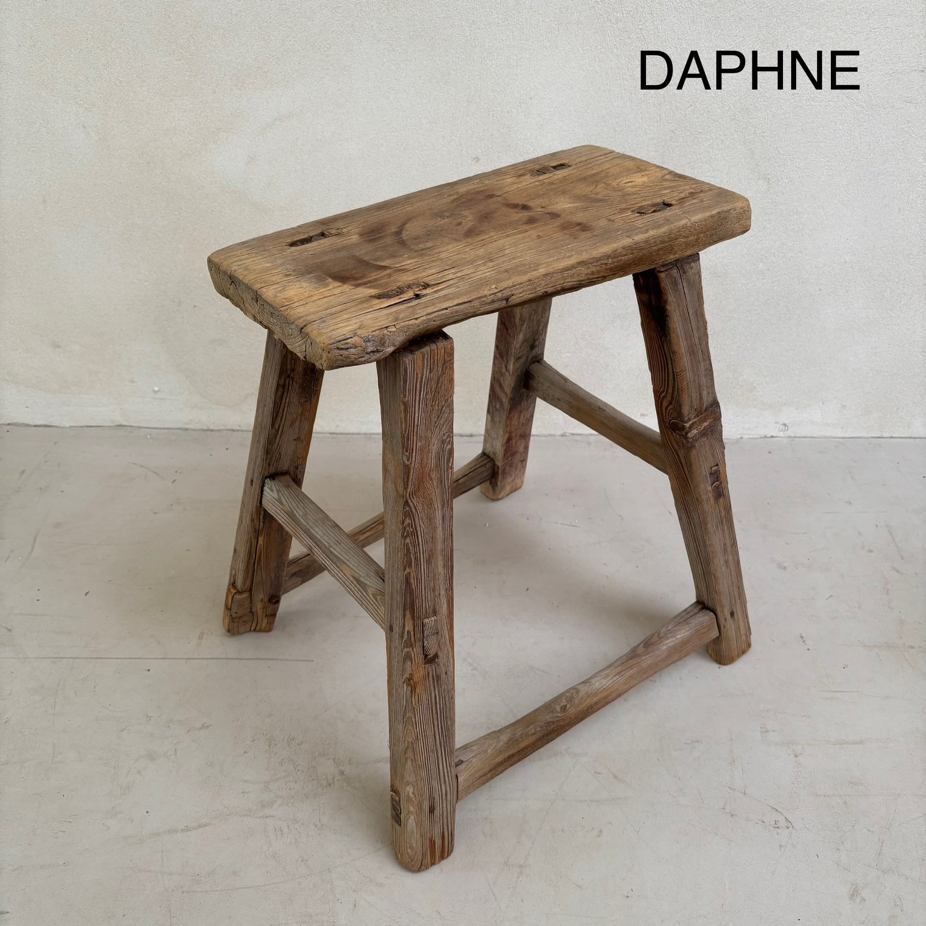 Rustic Wood Antique Stool (select from photo) – Home Barn