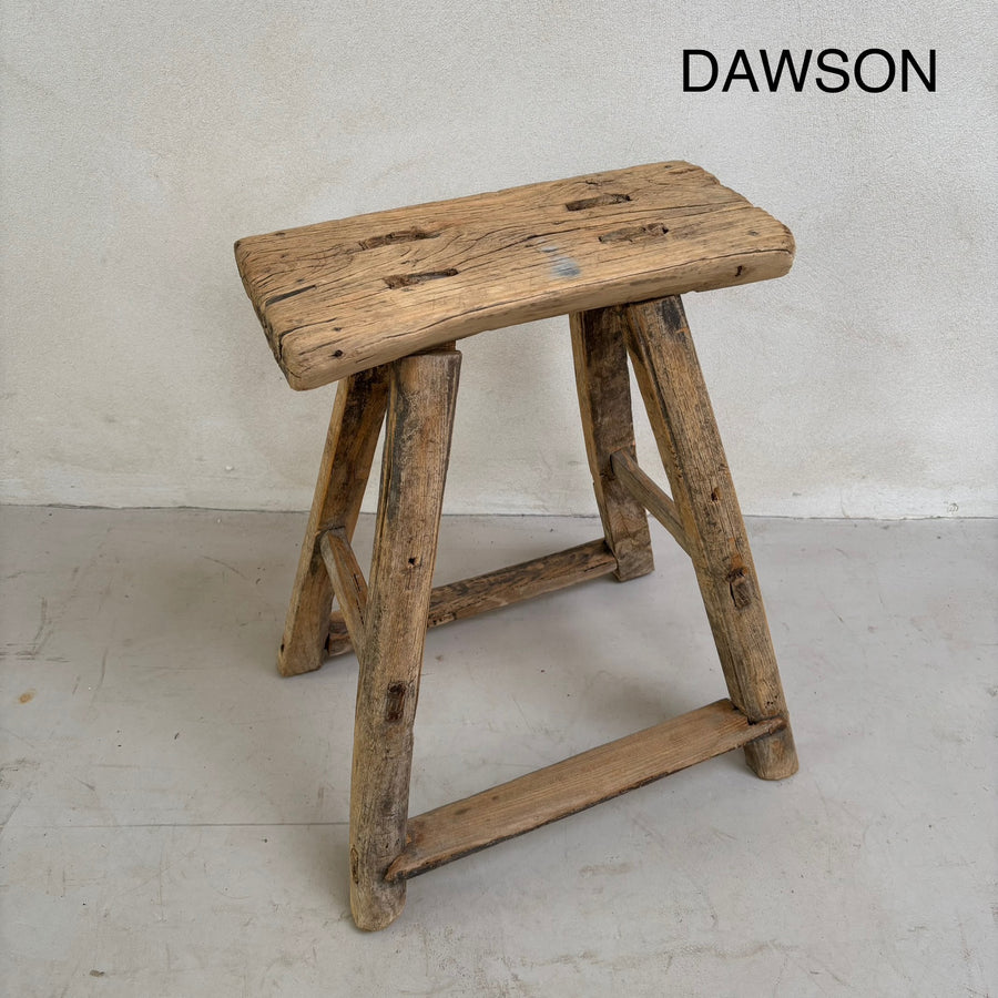 Rustic Wood Antique Stool (select from photo) – Home Barn