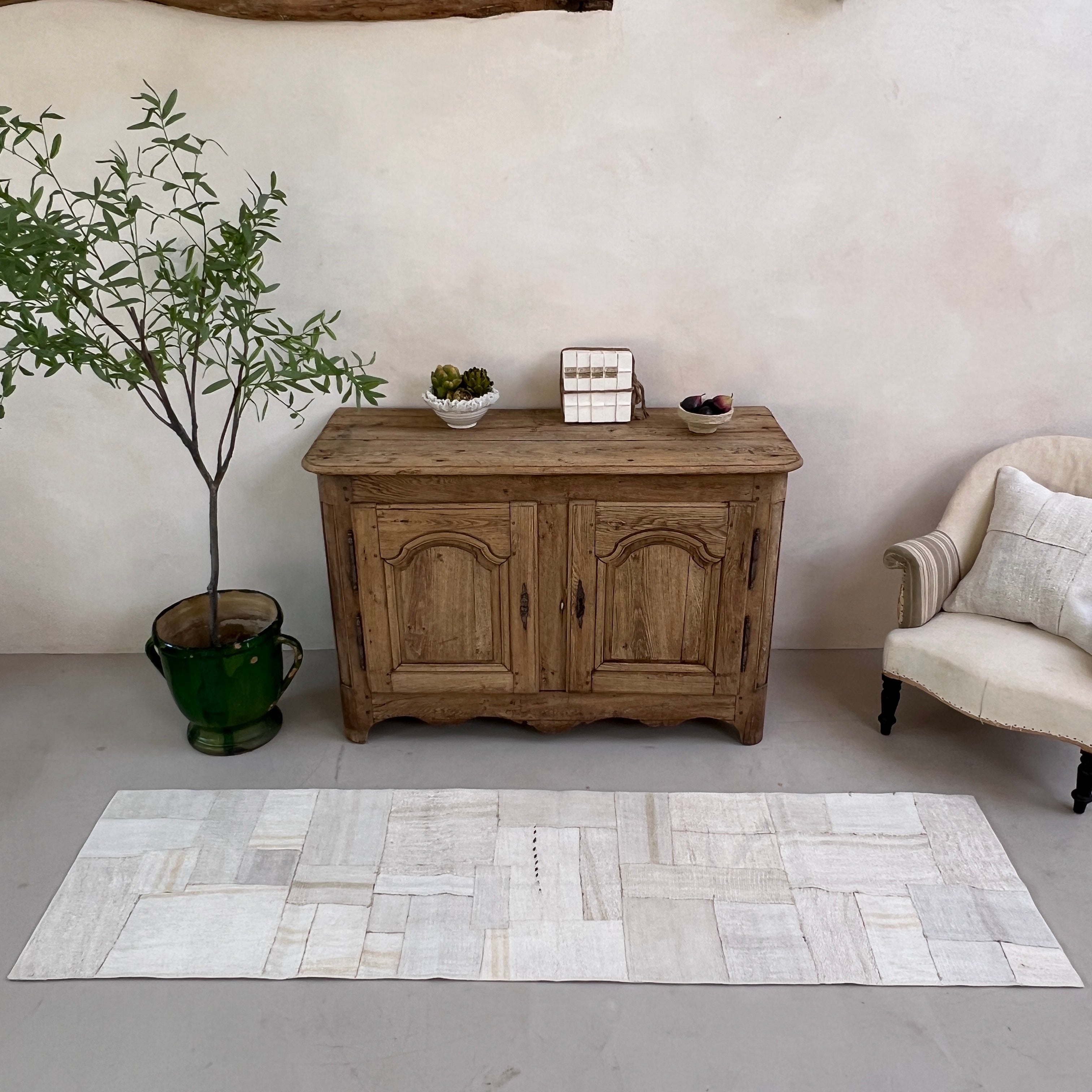 Vintage linen Patchwork runner No: 2, 65cm x 244cm – Home Barn
