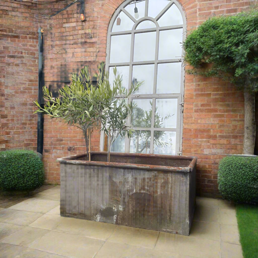 Pair of vintage water troughs 94cm – Home Barn