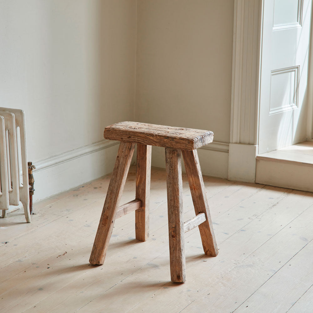 Rustic Wood Antique Stool (select from photo) – Home Barn